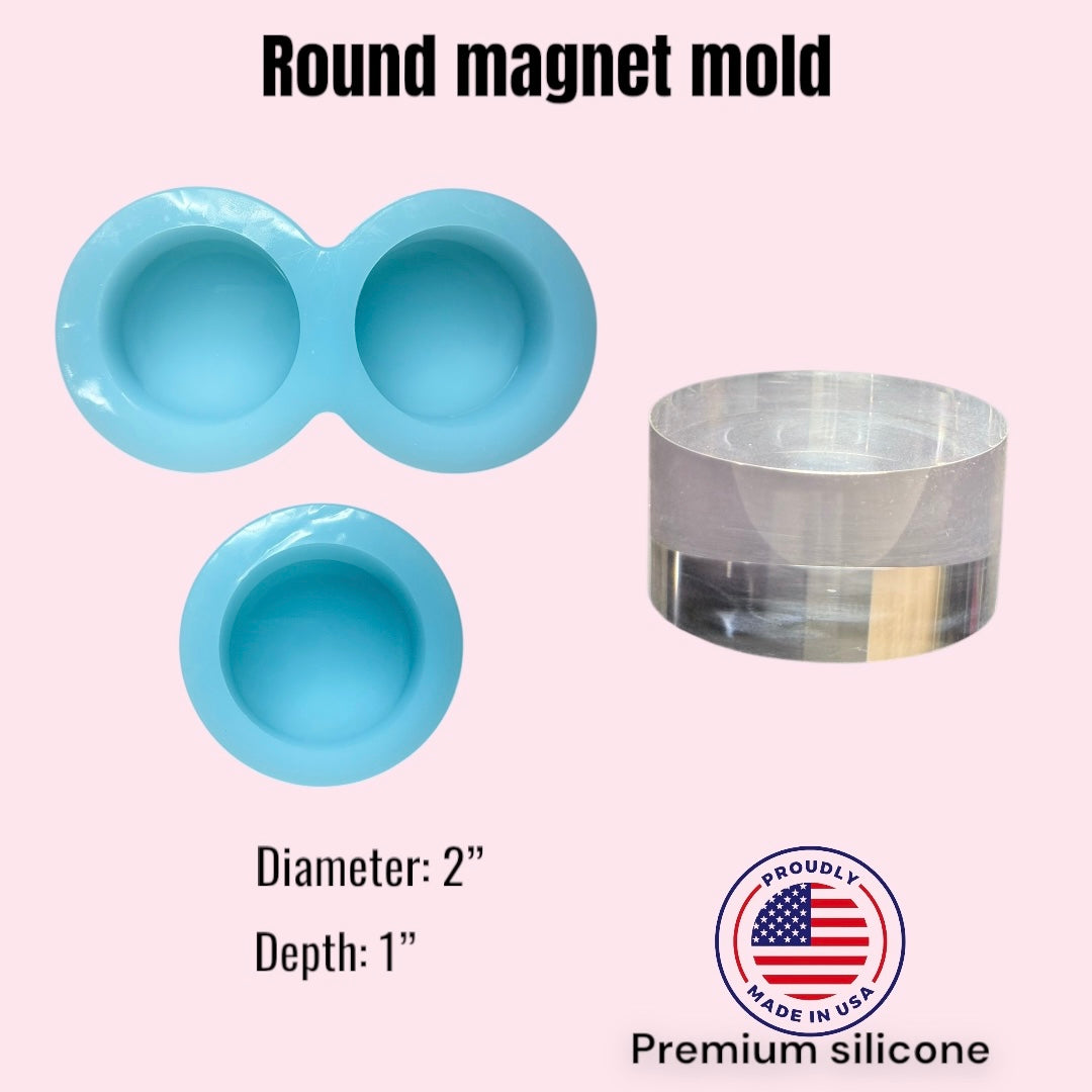 2” Round Magnet Mold – Epoxy Forms Co