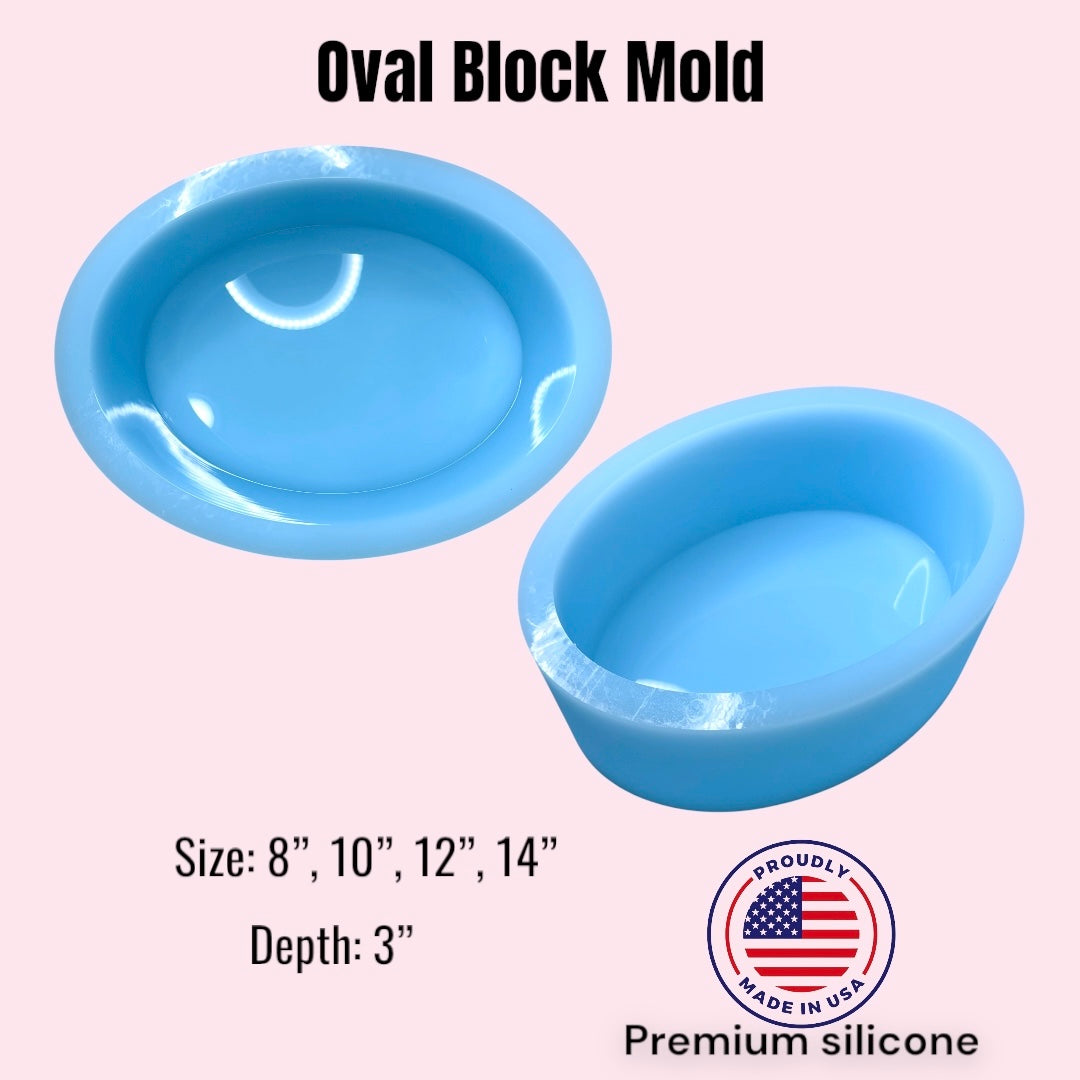 3” Deep Oval Block Mold – Epoxy Forms Co