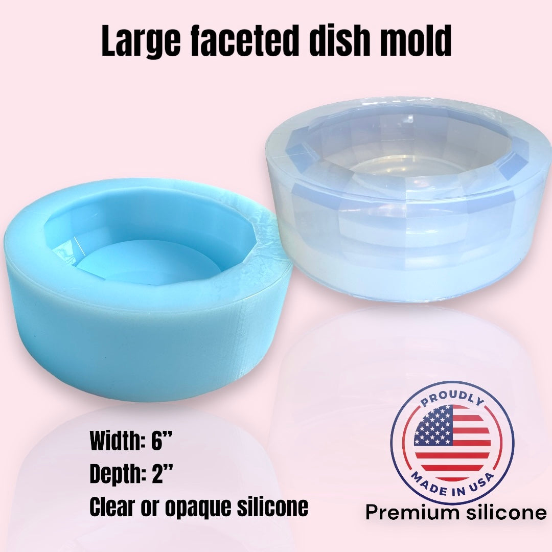 6” Faceted Trinket Dish Mold – Epoxy Forms Co